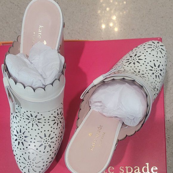 kate spade | Shoes | Kate Spade Cala Laser Cut Clogs | Poshmark